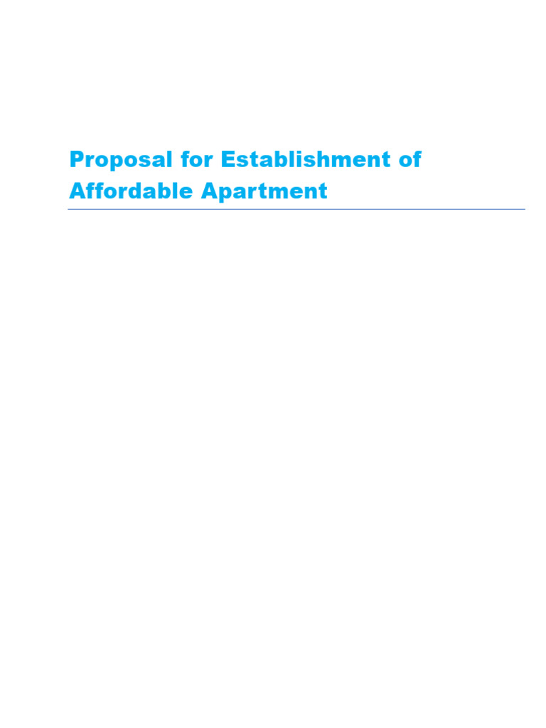 Project Proposal | PDF | Public–Private Partnership | Affordable Housing
