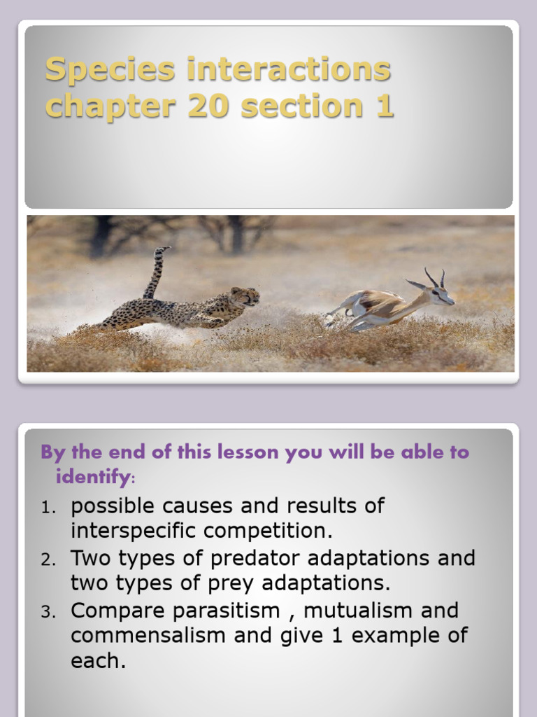 species interactions 2 | PDF | Predation | Parasitism