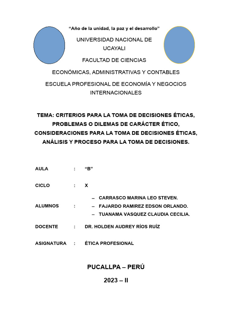 Criterio para La Toma de Decisiones | PDF | Toma de decisiones ...
