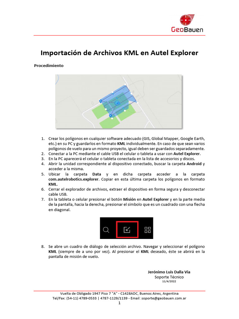 Importación de Archivos KML en Autel Explorer | PDF