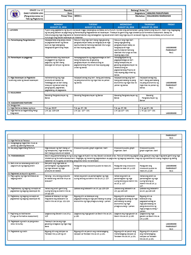 331808013-DLL-ARALING-PANLIPUNAN-QUARTER-2-WEEK-1-9-docx | PDF