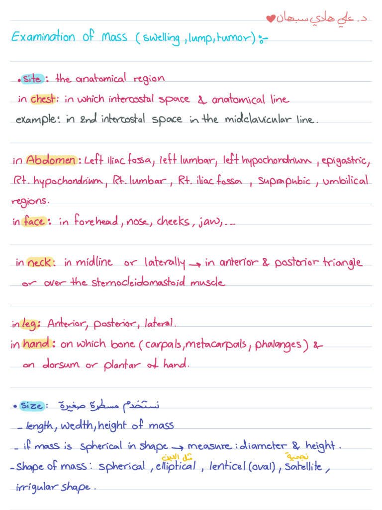 ??mass & Ulcer Examination | PDF | Anatomical Terms Of Location | Blood ...