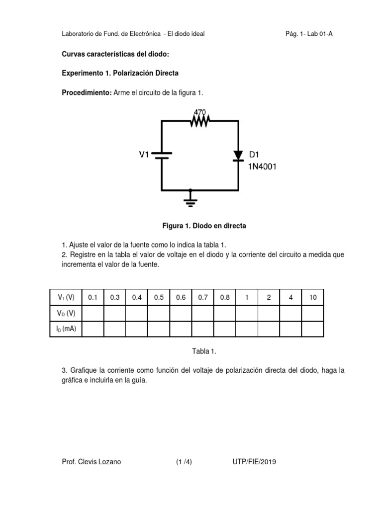 Lab1-22 (Diodo Básico) | PDF | Diodo | Electrónica