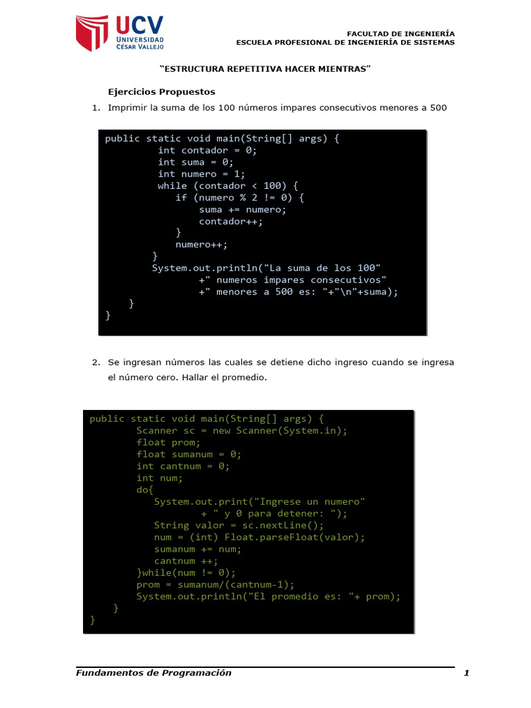 Ejercicios de Programación en Java | PDF | Números | Matemática Elemental