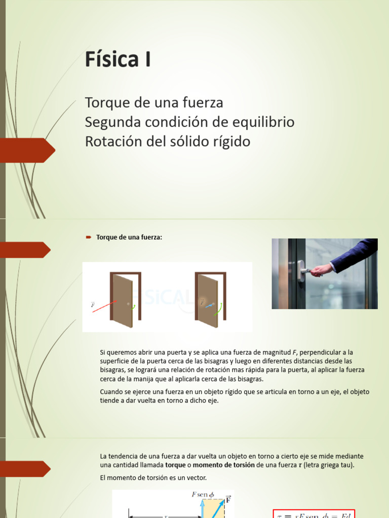 10 - Torque y Rotación | PDF | Esfuerzo de torsión | Rotación