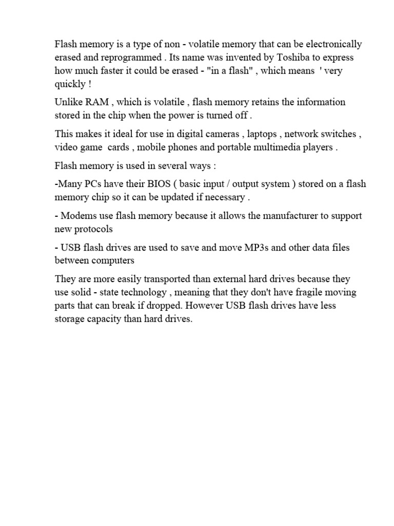 Text Flash Memory | PDF