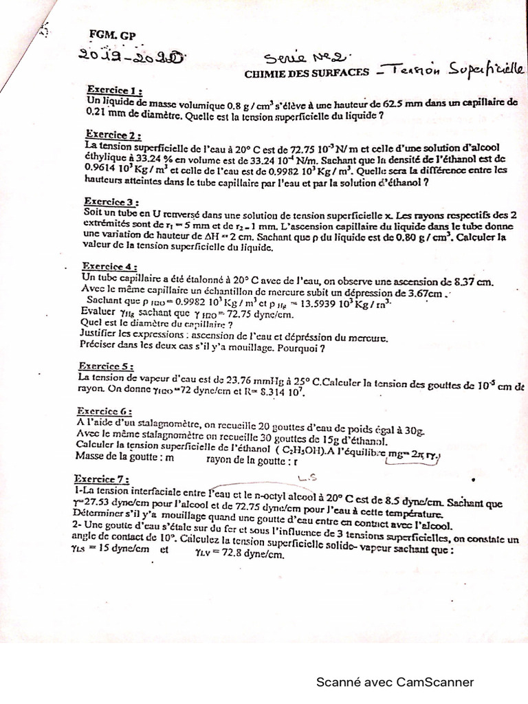 TD2+Solution Phénomènes de Surface Et Catalyse Hétérogène | PDF