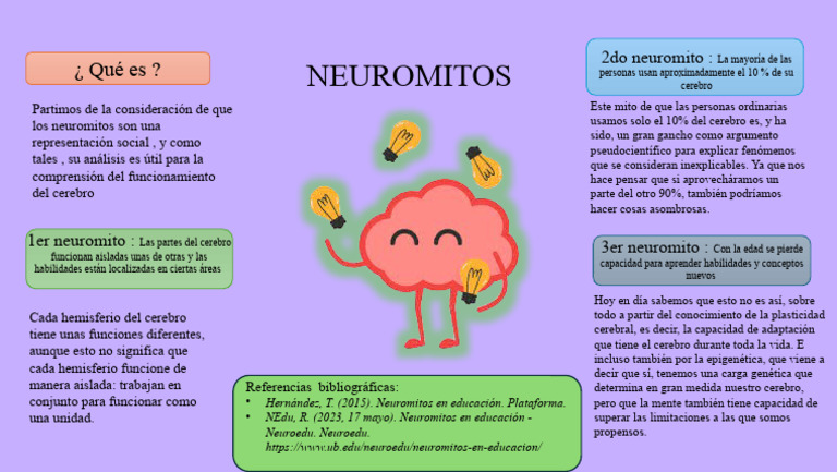 Infografia de Los Neuromitos | PDF | Cerebro | Neurociencia