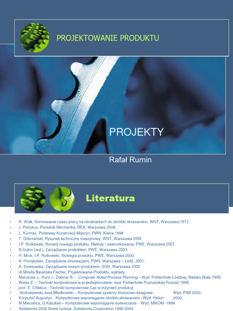PROJEKTOWANIE PRODUKTU Projekty | PDF