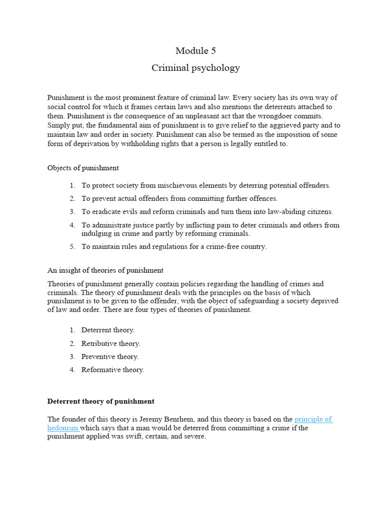 Module 5 Criminal Psy | PDF | Parole | Probation