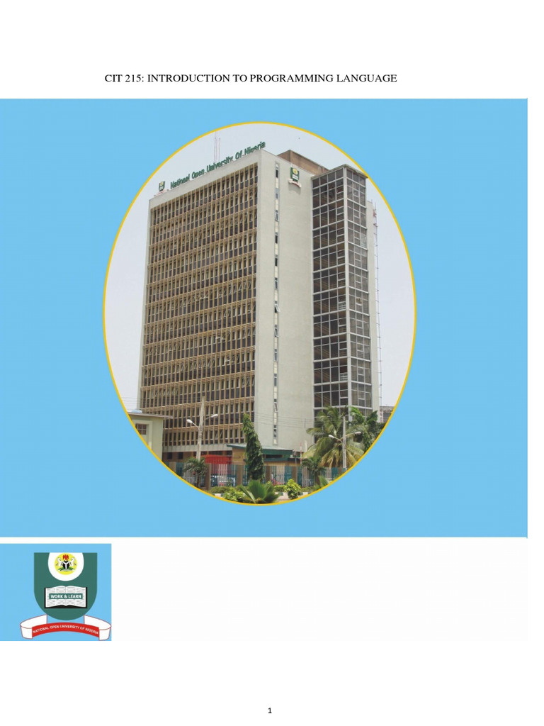 CIT215 | PDF | Operating System | Programming