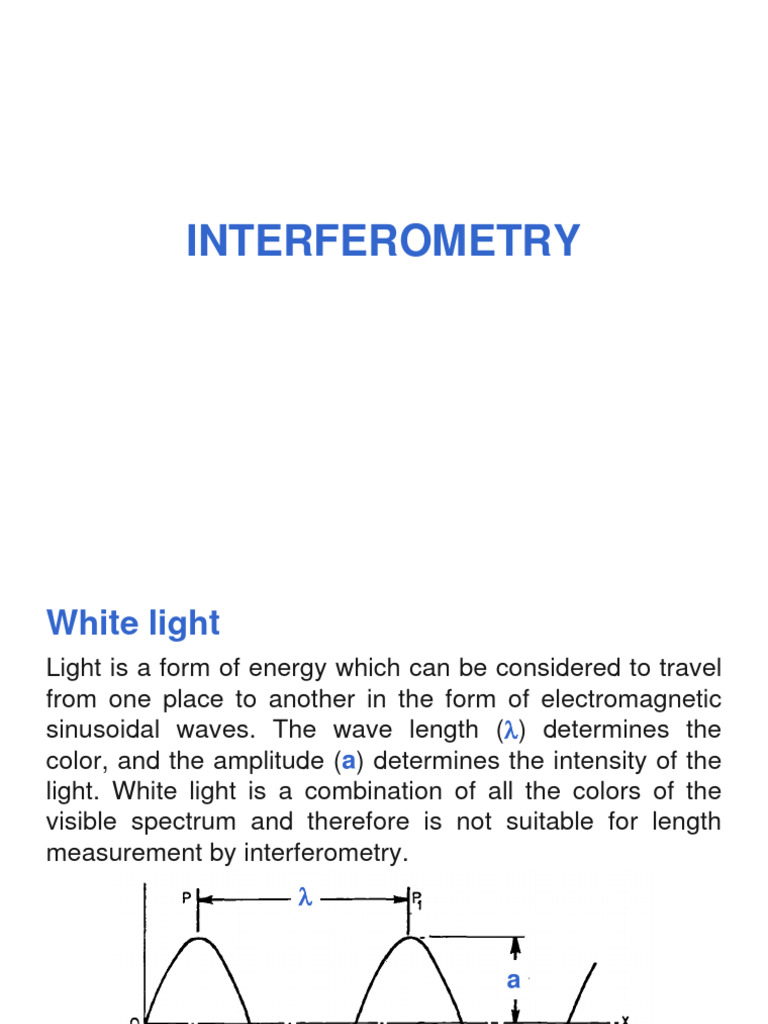 1 Interferometry 1 | PDF | Interferometry | Wavelength