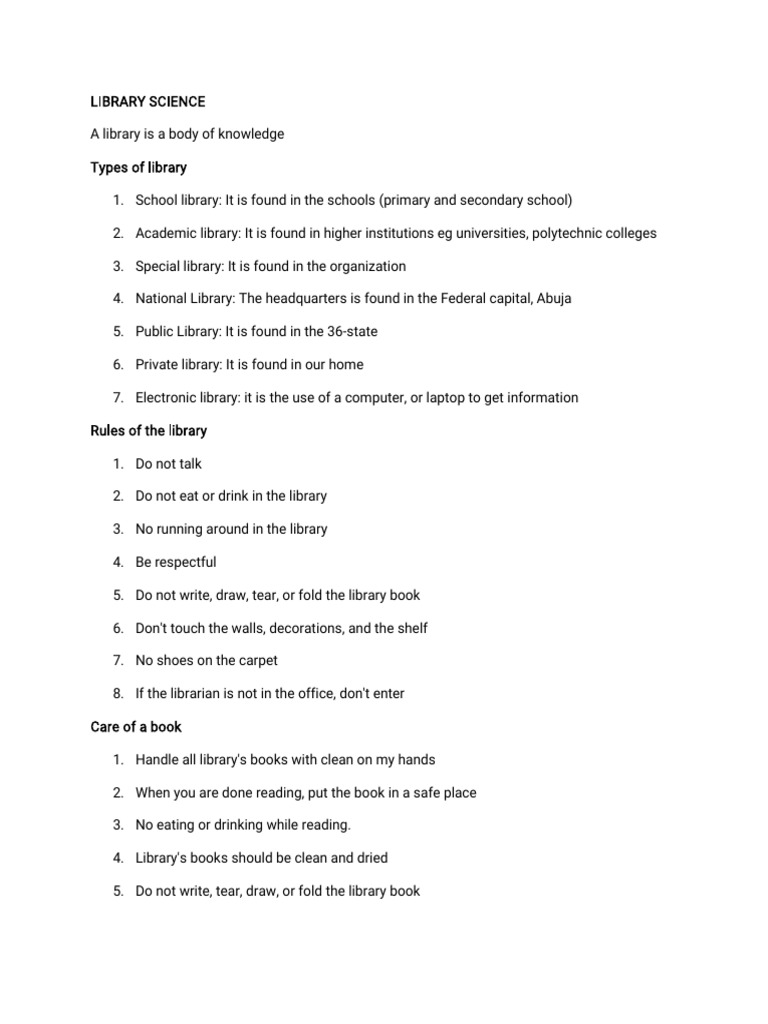 Year 2 Library Science | PDF | Books | Libraries