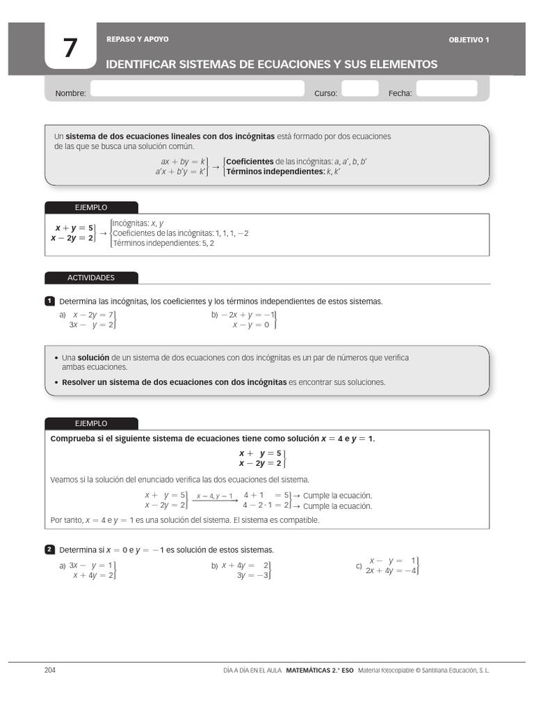 u7-sistemas-de-ecuaciones (1) | PDF | Sistema de ecuaciones lineales ...