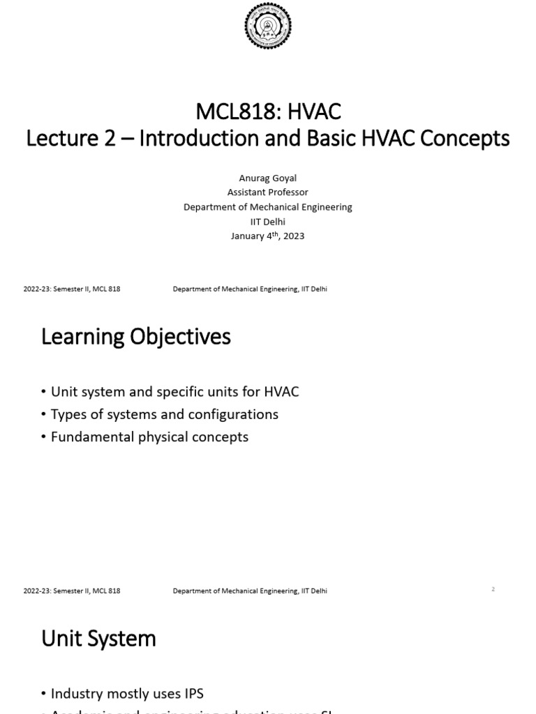 2022-23 MCL818 Lec 02 - Introduction + Basic Concepts | PDF | Heat Transfer | Heat
