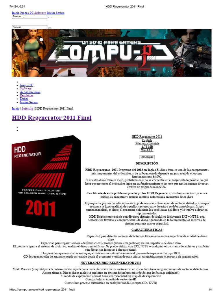 HDD Regenerator 2011 Final | PDF | Disco duro | Archivo de computadora