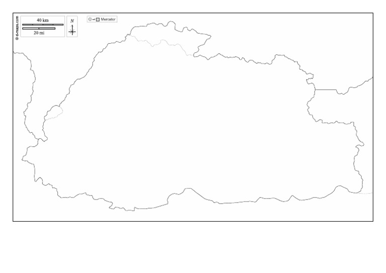 Blank Bhutan Map Boundary | PDF