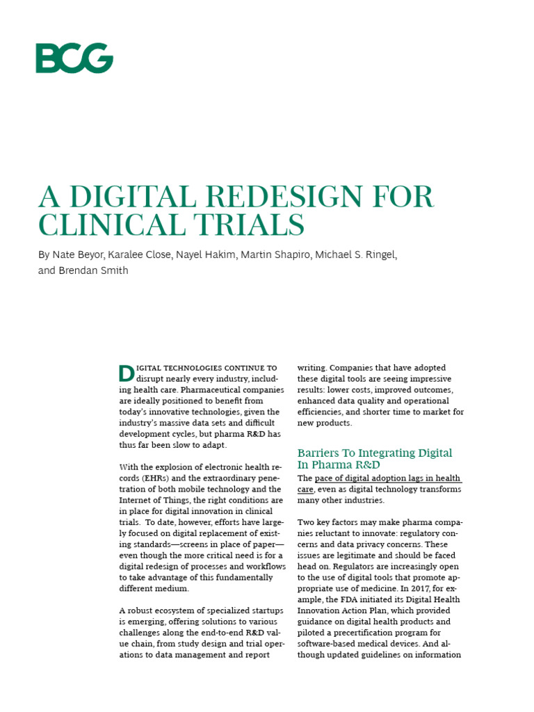 BCG A Digital Redesign For Clinical Trials June 2019 Rev - tcm9 222141 ...