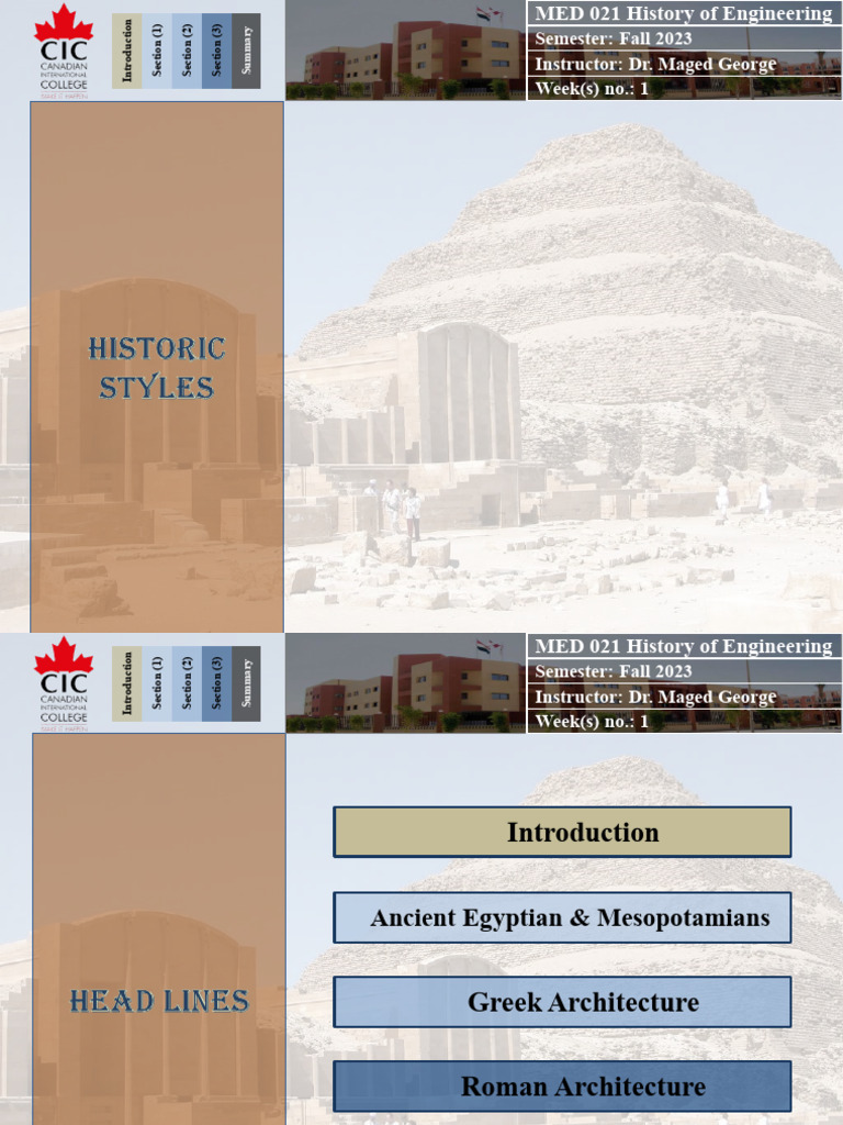 History of Architecture 1 | PDF | Engineering