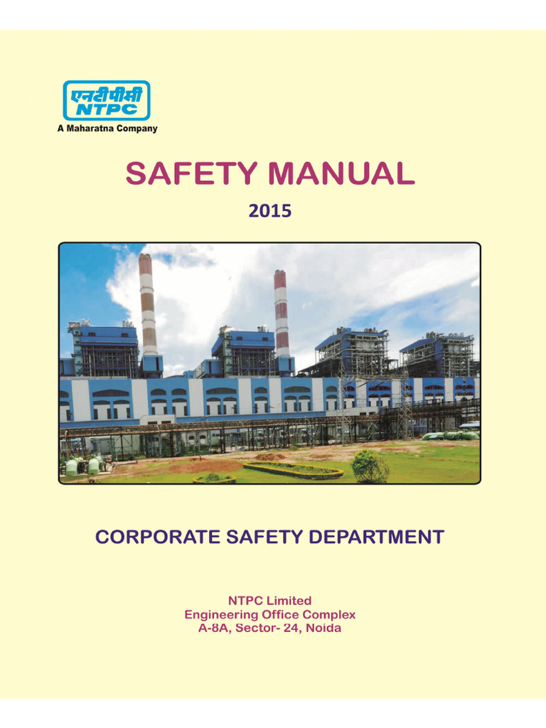 NTPC Safety Manual Guidelines 2015 | PDF | Occupational Safety And ...