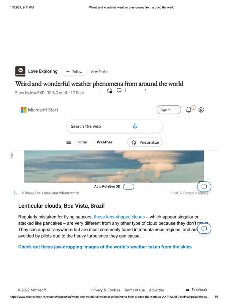 Wonderful WEather Phenomenon | PDF