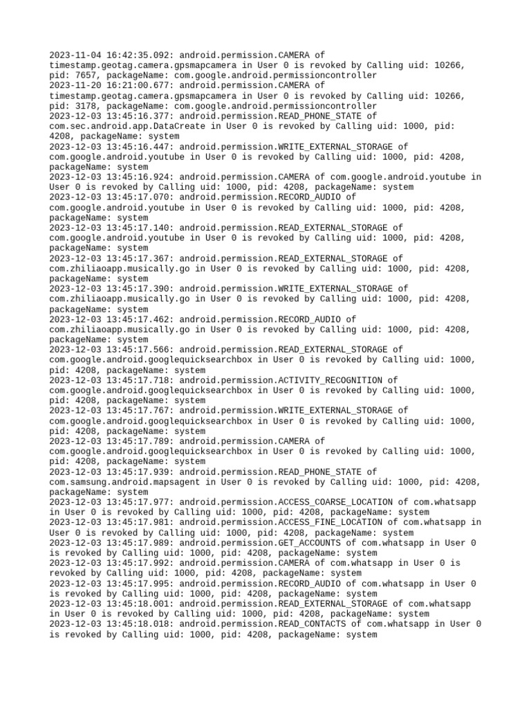 perm_debug_info | PDF | Software | Mobile Software
