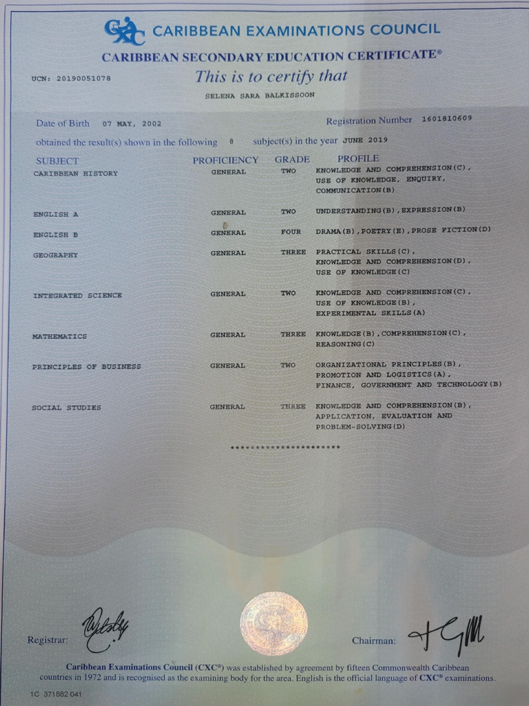 Cxc Qualifications Pdf