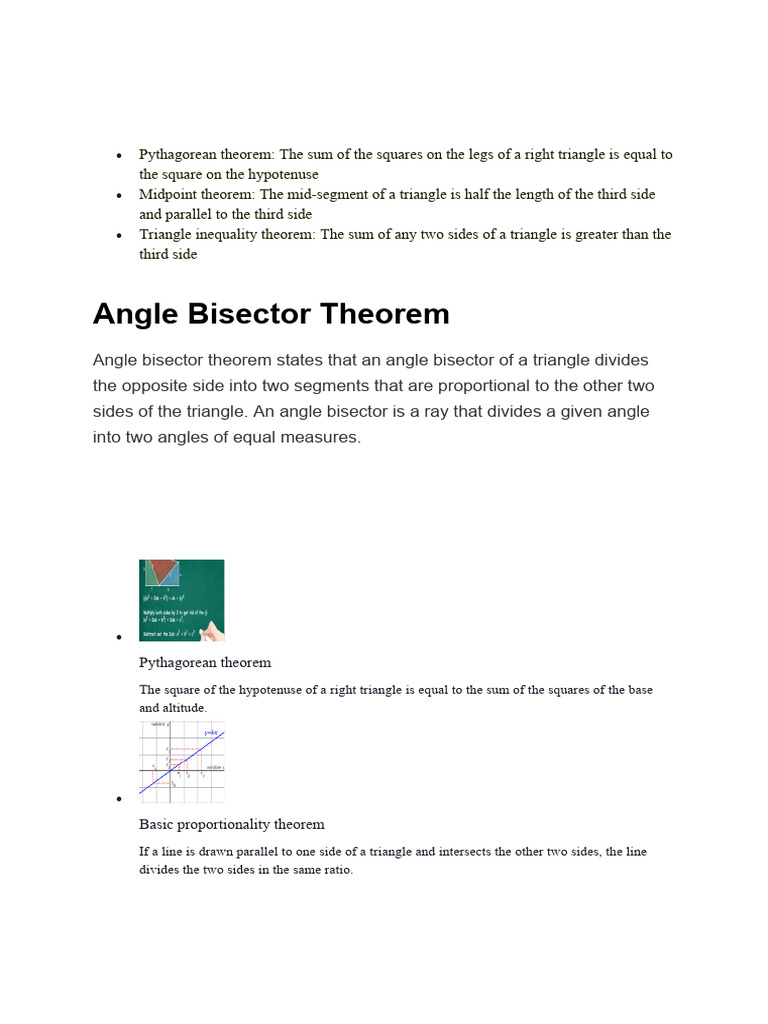 Triangle Theorem | PDF | Triangle | Geometric Shapes