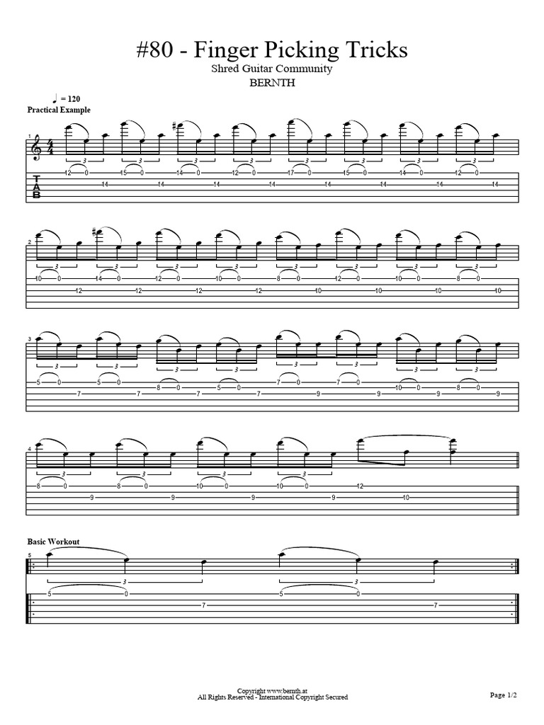 #80 - Finger Picking Tricks | PDF | Necked Lutes | Guitars #80 - Finger Picking Tricks | PDF | Necked Lutes | Guitars
