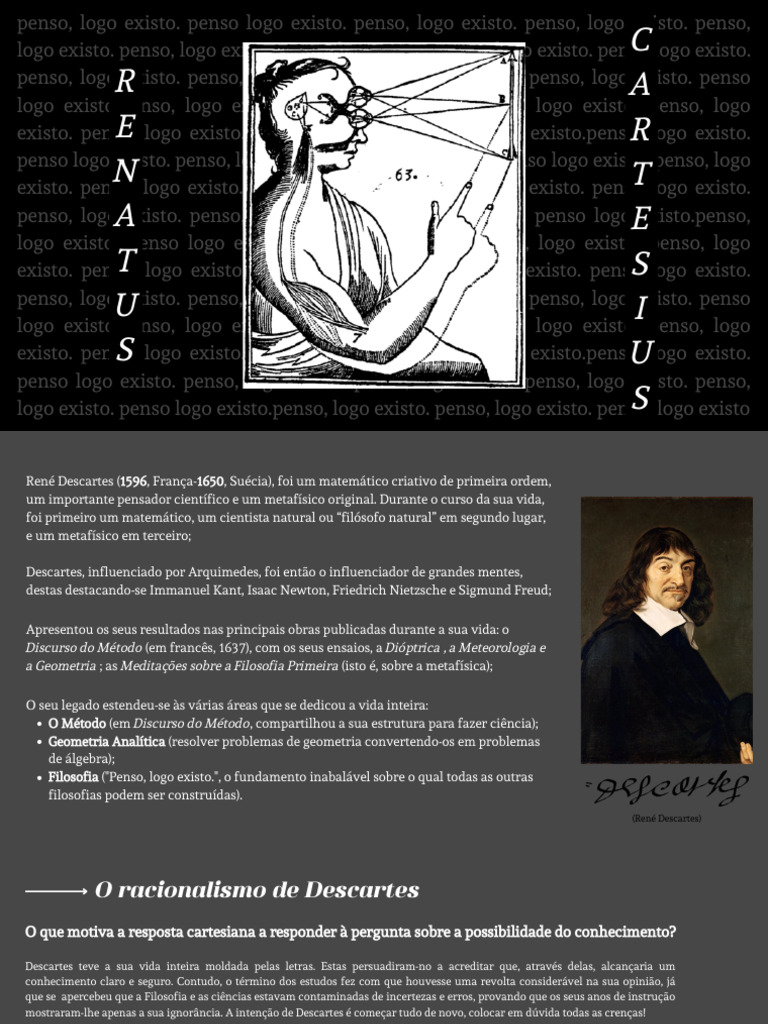 A Dúvida Metódica de Descartes | PDF | René Descartes | Science