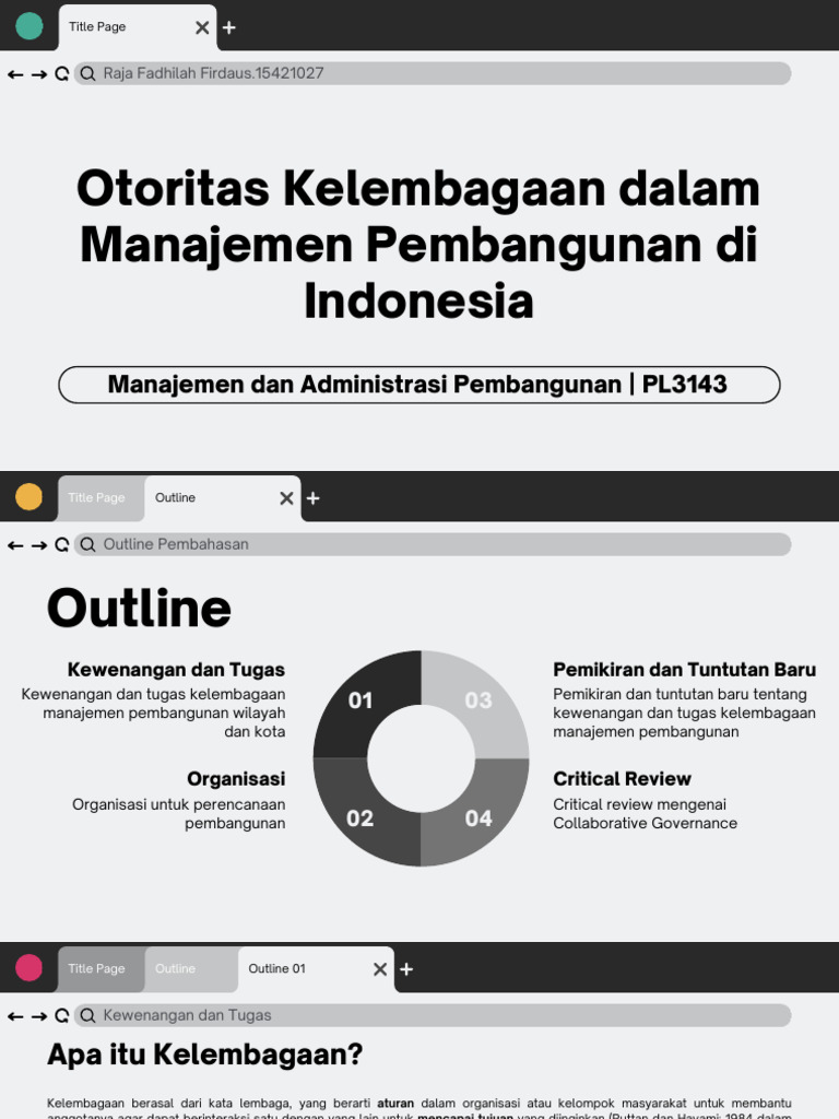 Otoritas Kelembagaan Dalam Manajemen Pembangunan Di Indonesia | PDF