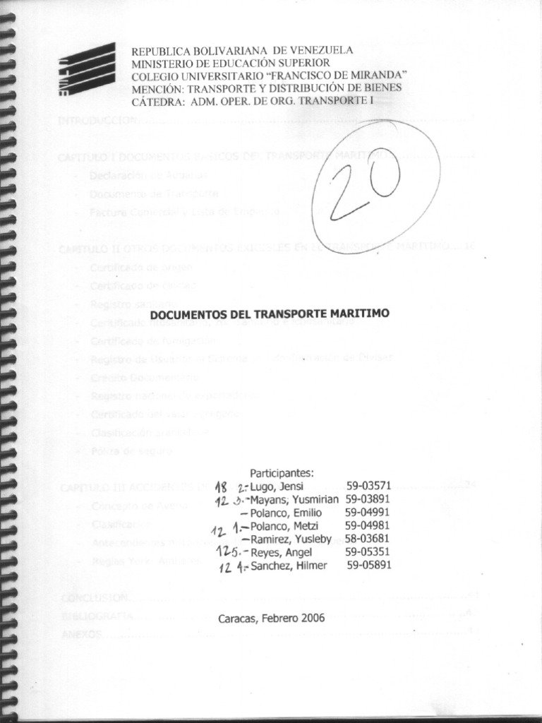 Documentos Del Transporte Marítimo | PDF