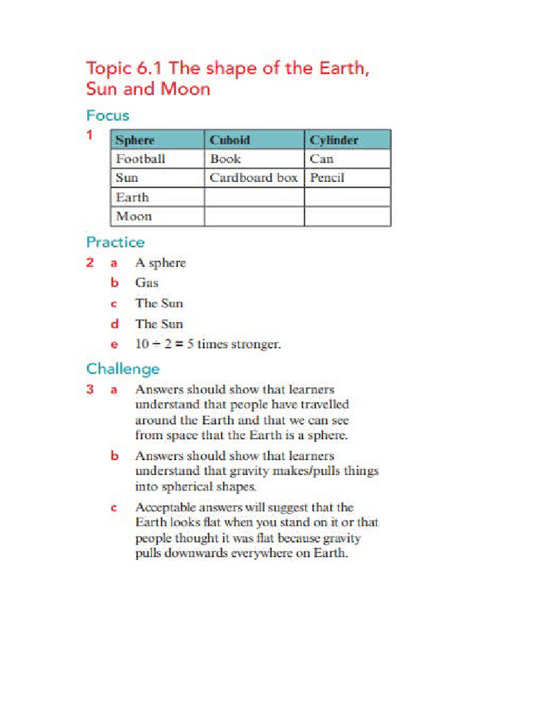 G2 T6.1 Workbook Homework Answers | PDF