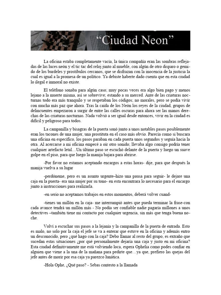 Ciudad Neon | PDF | Novela negra, policíaca y suspenso