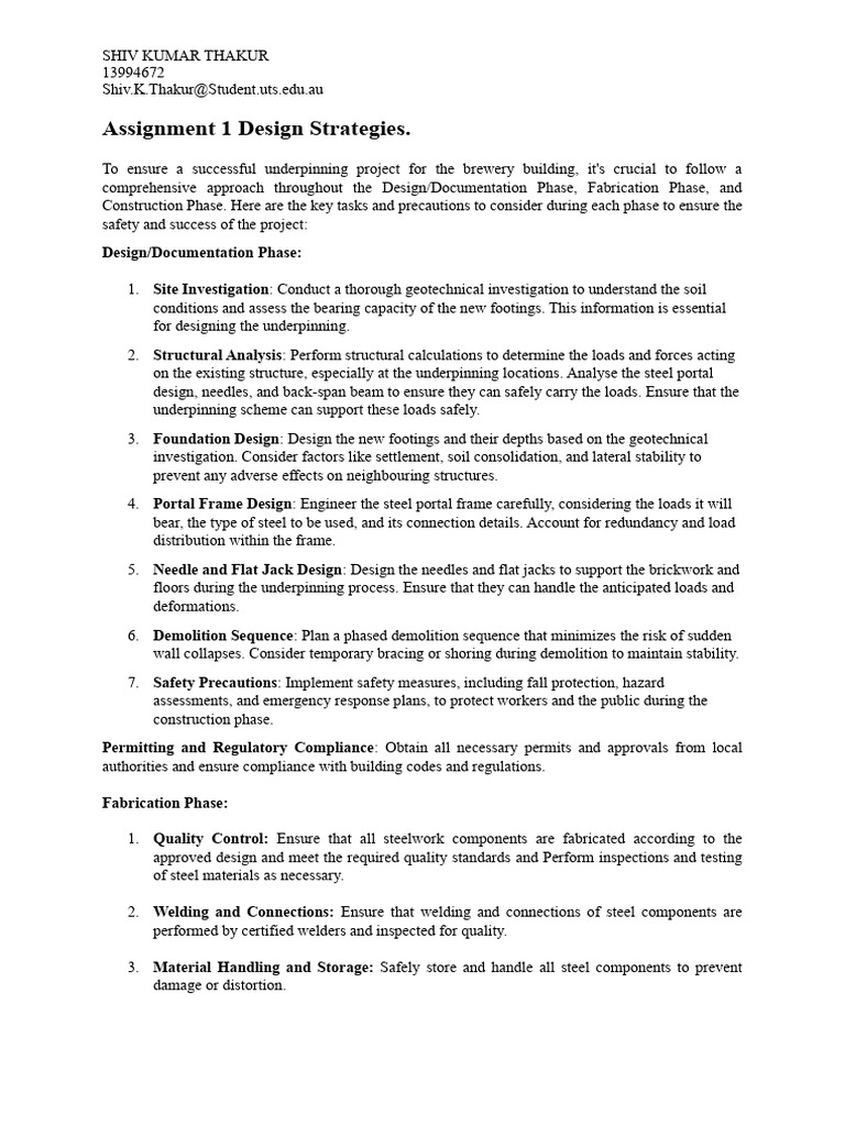 THAKUR SHIV KUMAR Assignment-1 Facade Engineering | PDF | Demolition | Safety