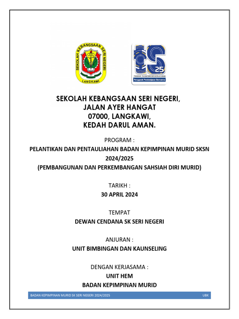 Kertas Kerja Watikah Pelantikan Pemimpin Muda 2024 | PDF