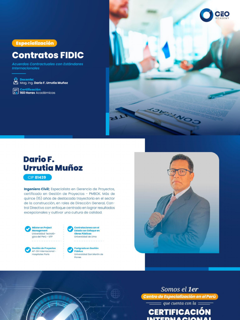 Contrato FIDIC: Libro Amarillo y Rojo | PDF | Diseño | Infraestructura