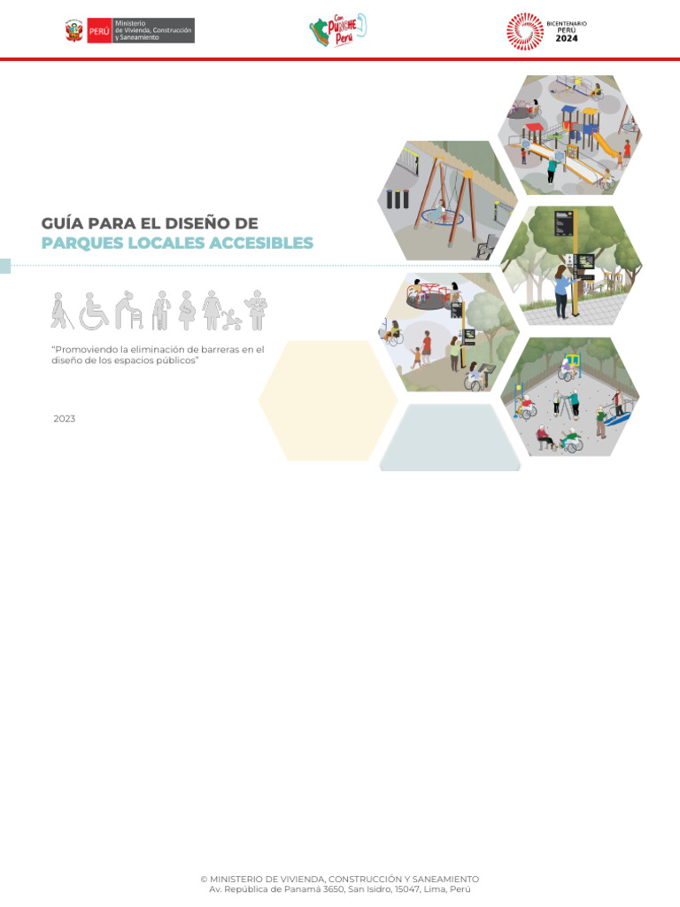 Guia para El Diseno de Parques Locales Accesibles 2023 | PDF | Accesibilidad | Peatonal