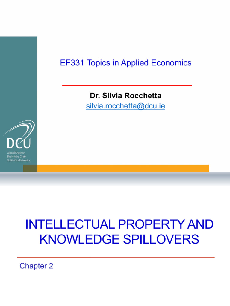 Intellectual Property and Knowledge Spillovers | PDF | Externality ...