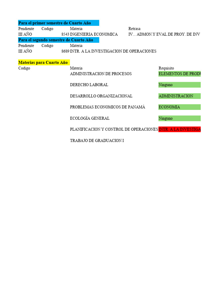 Información Para Horario UTP 2024 | PDF