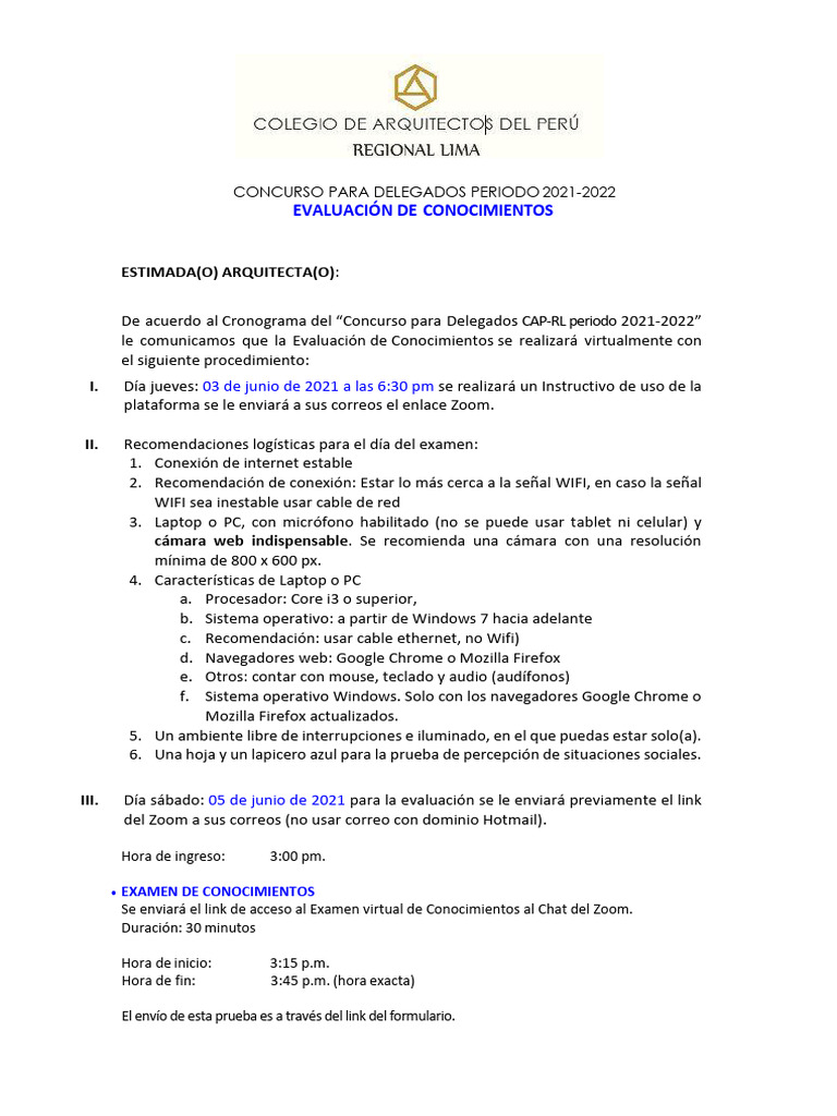 Instructivo Evaluacion de Conocimientos CD - Rev | PDF | Informática | Ciencias de la Computación