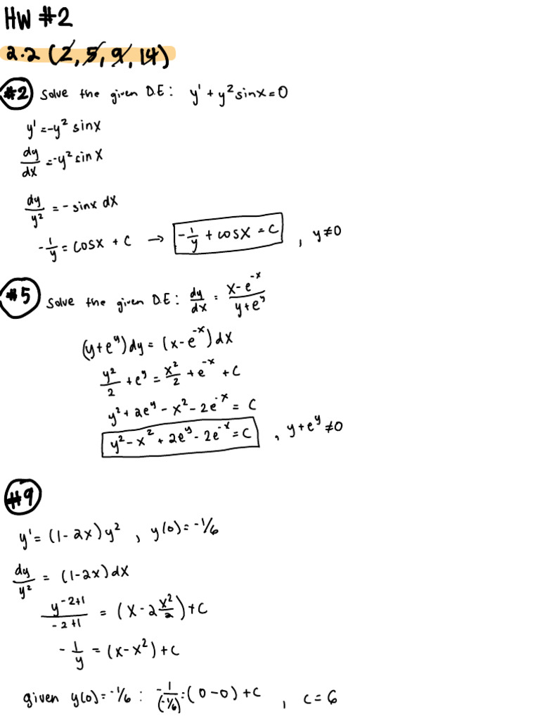 Applied Math HW 1 | PDF