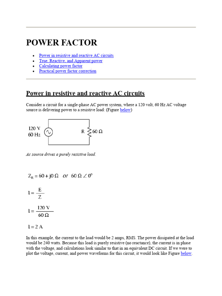Reactive Power Explained | PDF | Ac Power | Electrical Impedance