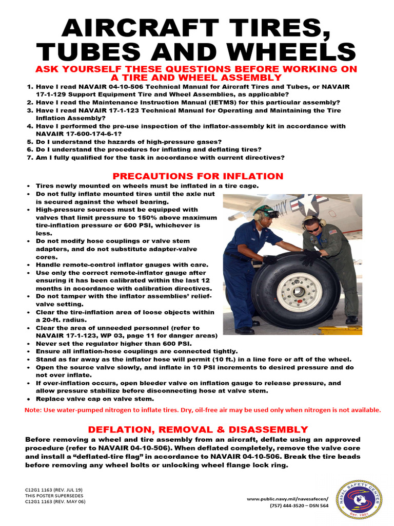 Aircraft Tire Safety Guidelines | PDF | Tire | Valve