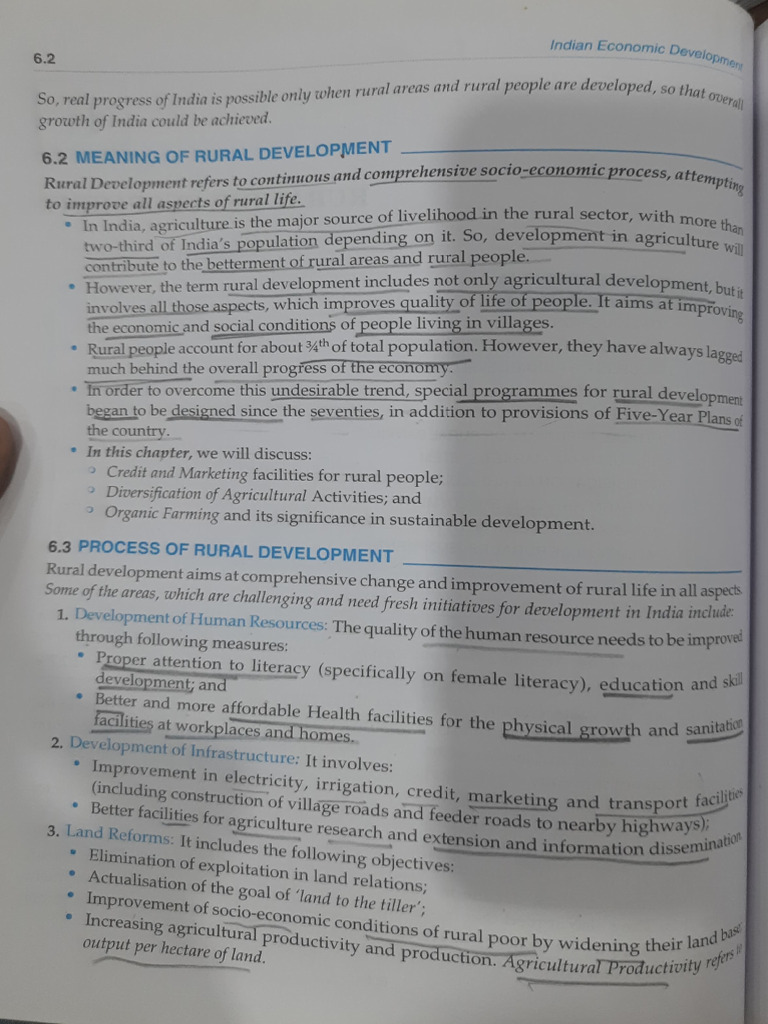 Ch 6 Rural development | PDF