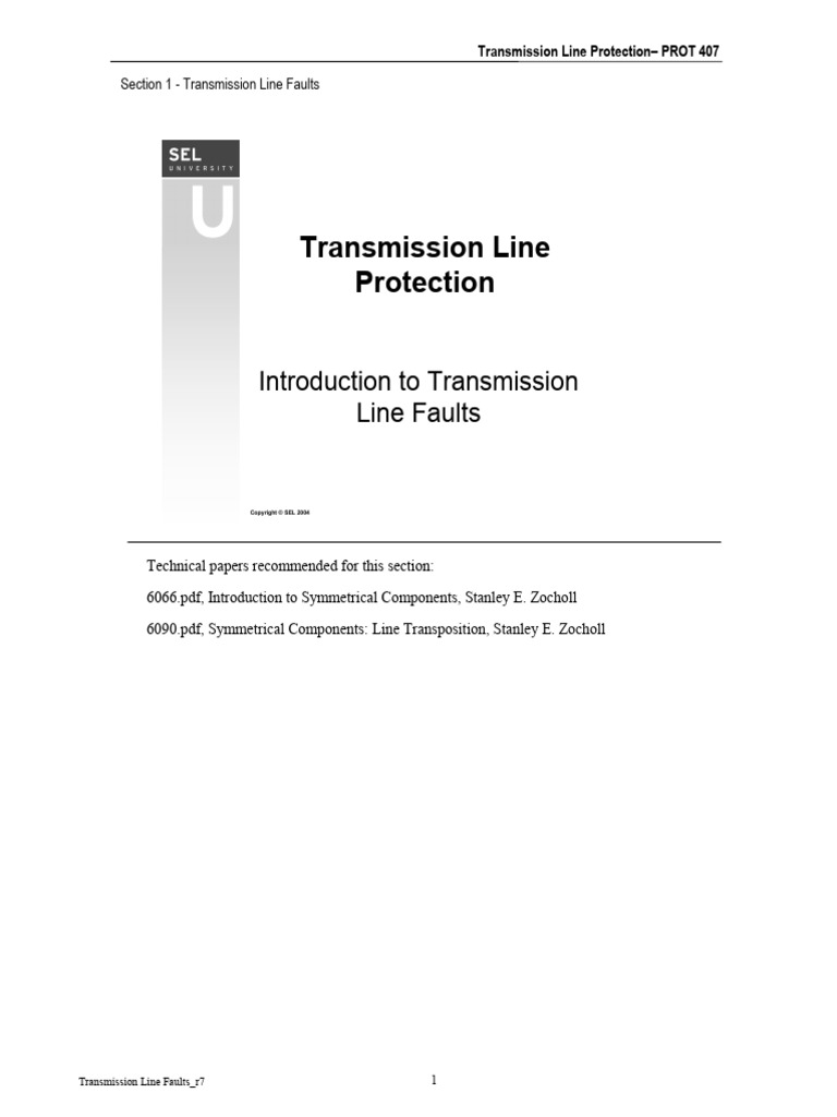 Transmission Line Protection Pdf Transmission Line Electric Power Transmission