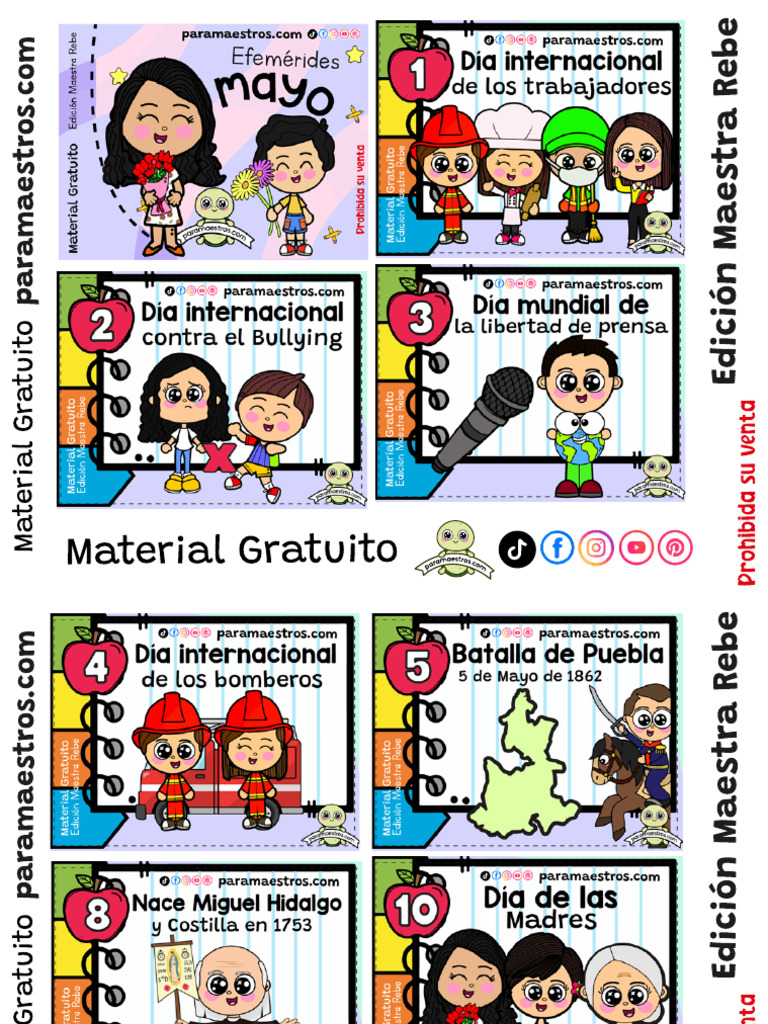 Efemérides A Color Mayo Material Gratuito Paramestroscom | PDF