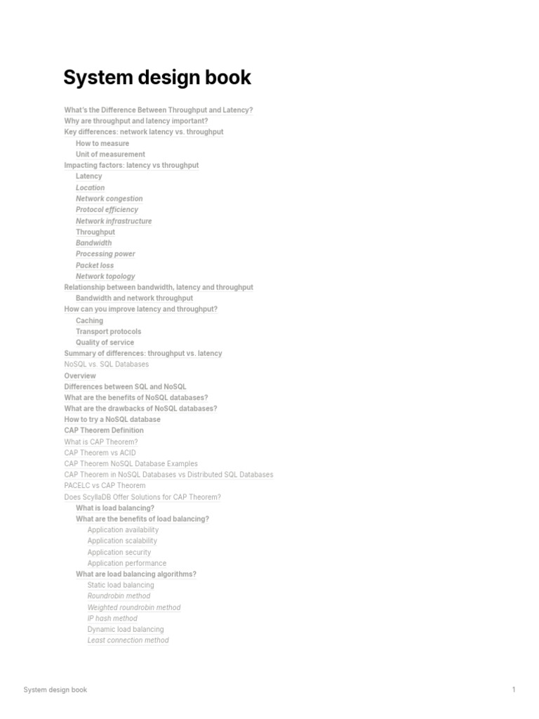 System Design Theory Book | PDF | No Sql | Load Balancing (Computing)