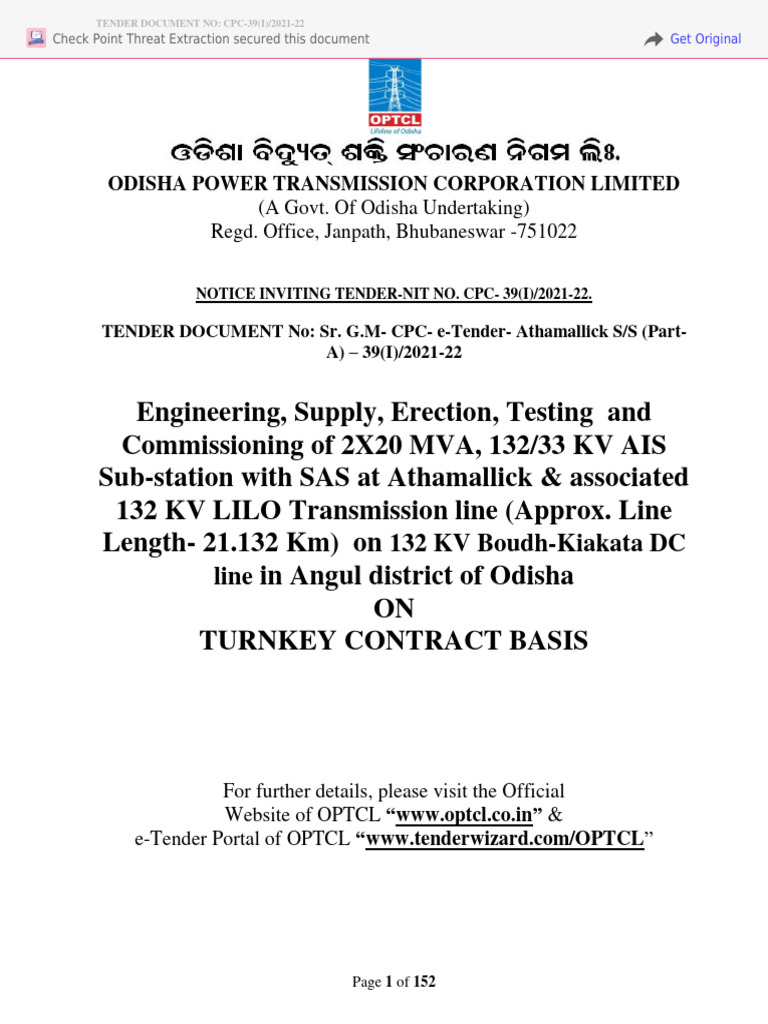 102222112231TS_39I_202122_10012022 | PDF | Electrical Substation | Specification (Technical ...