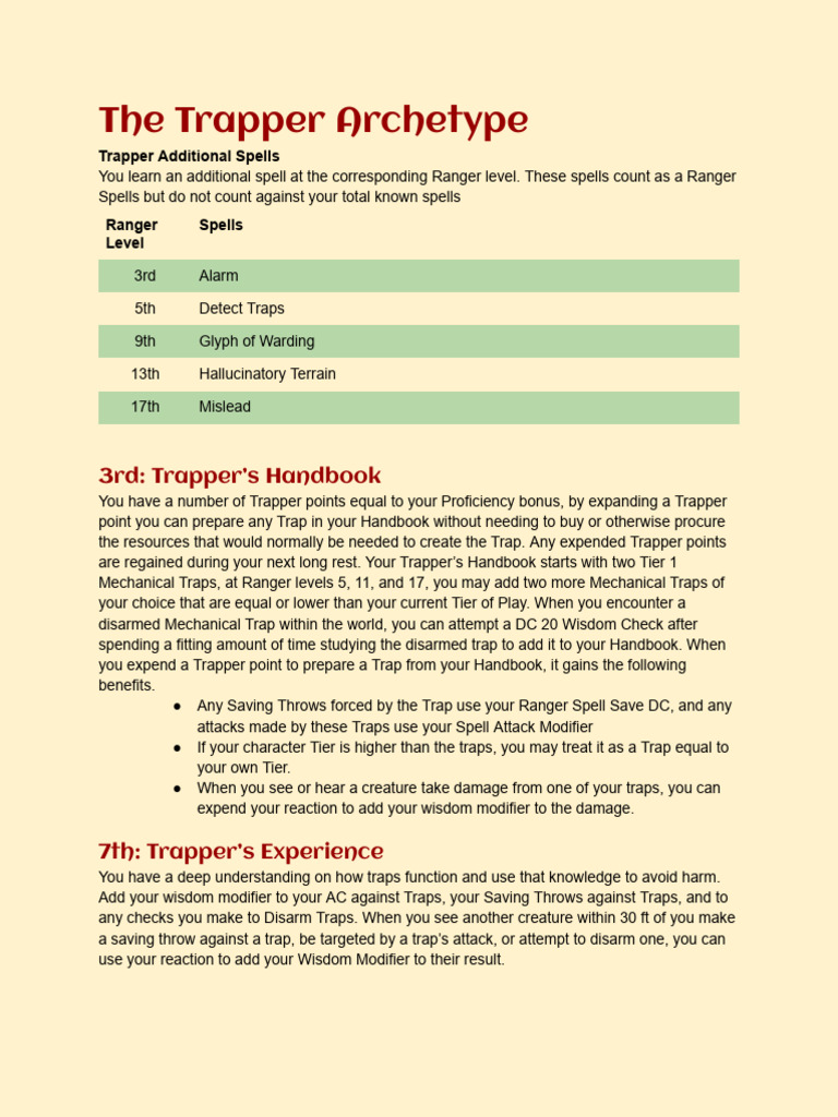 The Trapper v1.0 | PDF | Trapping